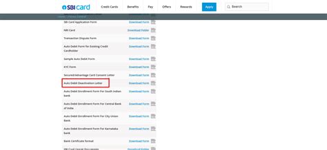 How To Deactivate SBI Credit Card Auto Debit Option