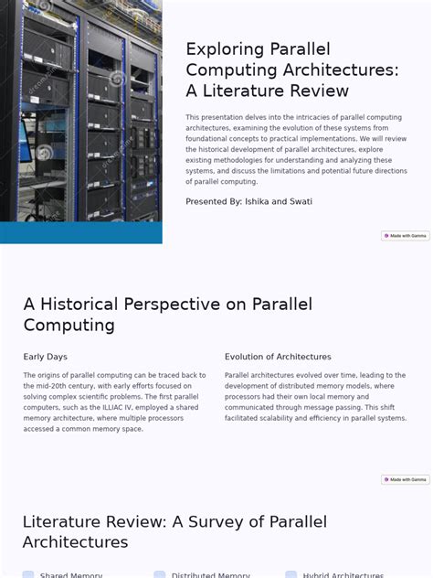 Exploring Parallel Computing Architectures A Literature Review Pdf