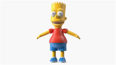 Bart Simpson Character Rigged 3d Model 99 Max Free3d
