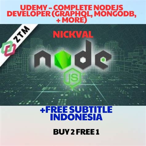 Jual Udemy Complete Nodejs Developer Graphql Mongodb More Shopee Indonesia