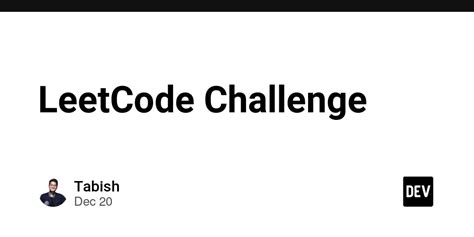 Leetcode Challenge Dev Community