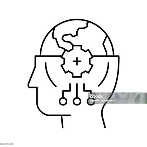 Ilustración De Ilustración Vectorial De Icono De Línea De Conocimiento