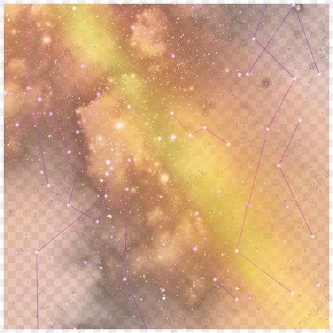 밝은 노란색 밤 은하수 별이 빛나는 하늘 일러스트밤하늘선명한 Png 일러스트 무료 다운로드 Lovepik