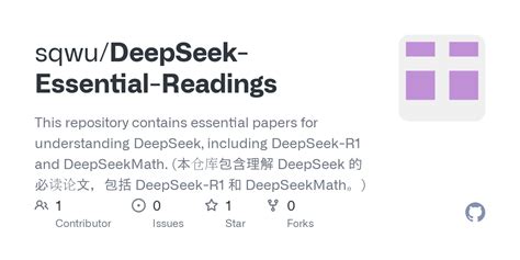 GitHub Sqwu DeepSeek Essential Readings This Repository Contains
