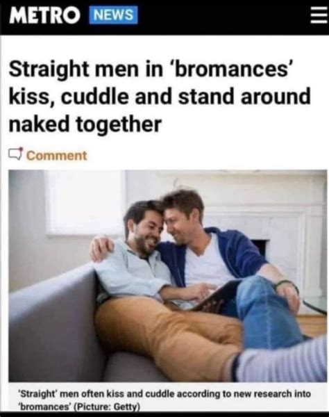 Straight Men In Bromances Kiss Cuddle And Stand Around Naked Together Rstraightsbeingok
