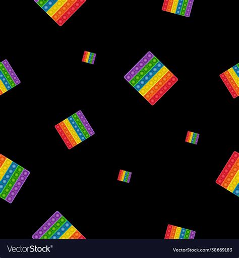 Pop It Fidget Toy Seamless Pattern Royalty Free Vector Image