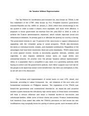 Assignment3 Group Work6 Module3 Docx No Taxation Without