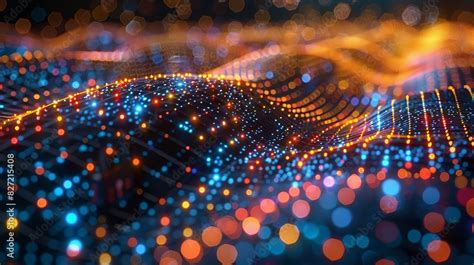 An Abstract Representation Of Cybersecurity Measures Featuring A