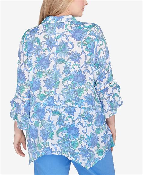 Ruby Rd Plus Size Bali Floral Top Macys