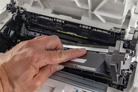 Replacing Used Toner In The Printer Stock Image Image Of Heating Damaged