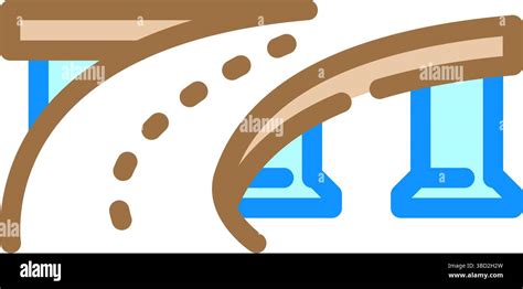 Exit Ramp Highway Road Color Icon Vector Illustration Stock Vector Image And Art Alamy