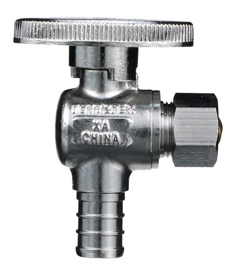 Zurn Pex Quarter Turn Supply Stop Angle Body 12 In Inlet Size 38
