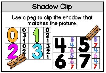 Shadow Matching Numbers By Rachel O Donnell Teachers Pay Teachers