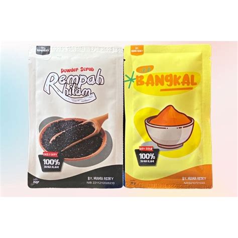 Jual PAKET HEMAT LULUR BANGKAL REMPAH HITAM MAMA REZKY 20 Gram BPOM