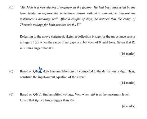 Solved 1 Figure 1 Shows Two Kinds Of Inductance Sensors In