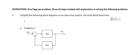 SOLVED INSTRUCTION One Page Per Problem Show All Steps Needed With