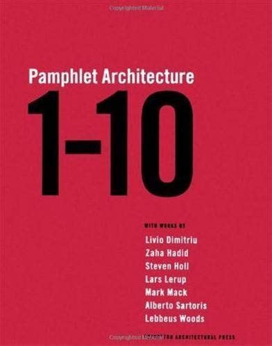 Pamphlet Architecture Small Manifestos For Tomorrow