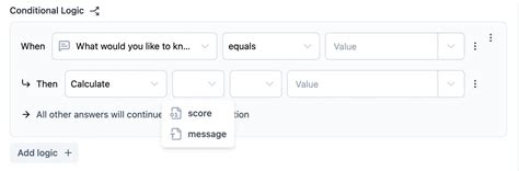 conditional logic documentation formbricks