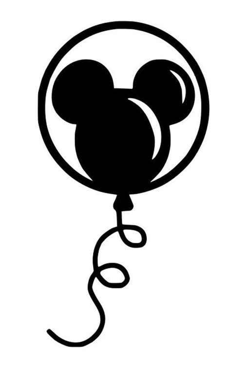 Mickey Mouse Shaped Balloon SVG For Craft Machines Cricut Cameo