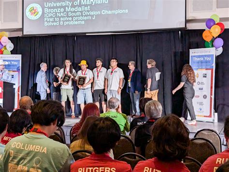 Umd Computer Science Team Wins Bronze At Icpc North America