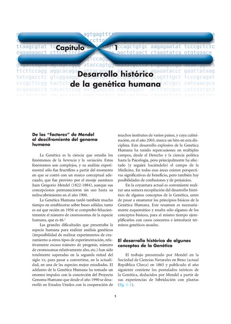 Desarrollo Historico De La Genetica De Los Factores De Mendel Al