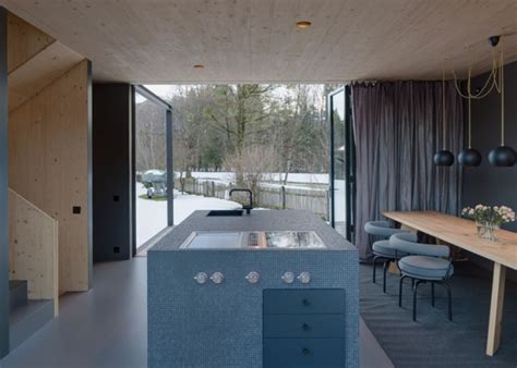 Holzhaus Am Auerbach House Has Projecting Terraces