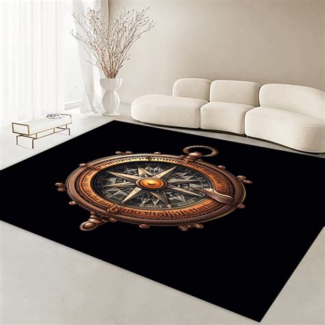 Old Compass Rug Retro Compass Rug Compass Rug Popular Compass Rug