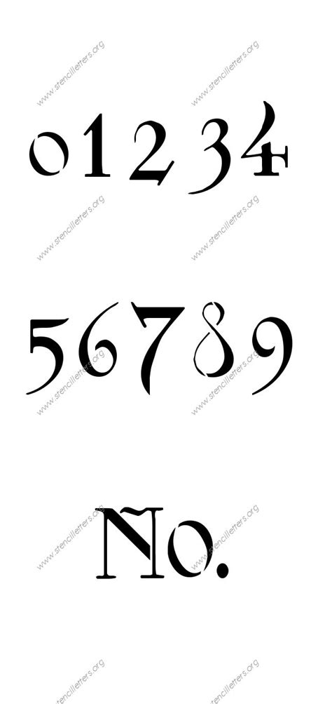 Art Nouveau Letter Stencils Numbers And Custom Made To Order Designs