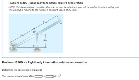 Solved Problem 15 109 Rigid Body Kinematics Relative