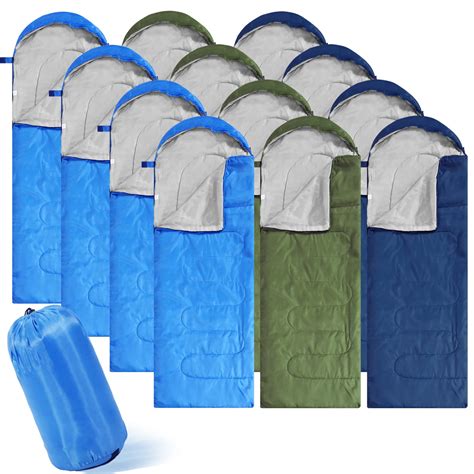12 Pcs Backpacking Sleeping Bag Compact Camping Sleeping Bags