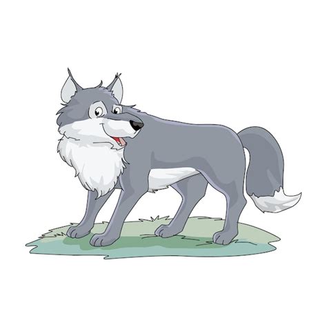 Premium Vector Wolf Isolated On White Background