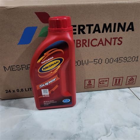 Jual Oli Mesran Super Oil Pertamina W Ml L Perdus X Botol Shopee Indonesia