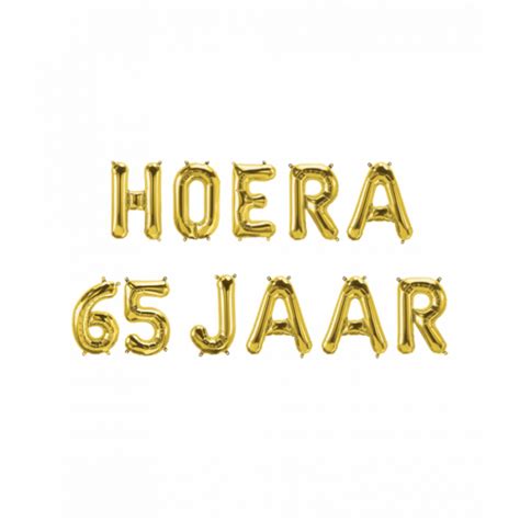 Ballon Letterslinger Hoera 65 Jaar Feestenslingers Nl