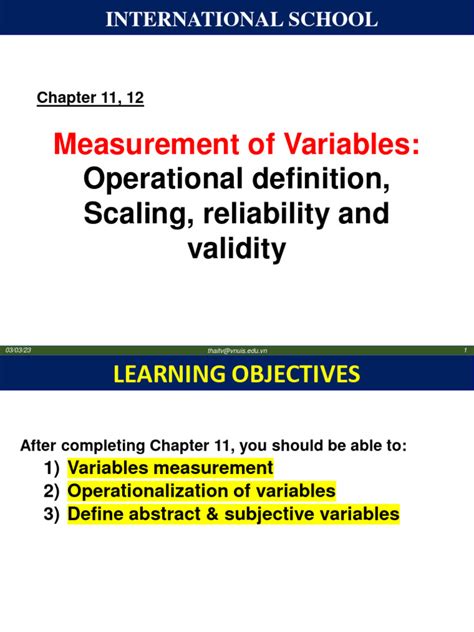 4 Measurement Of Variables Chapters 11 12 Pdf Level Of