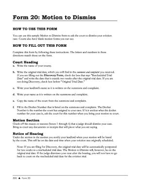 Motion To Dismiss Example Fill And Sign Printable Template Online