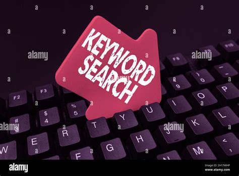 Hand Writing Sign Keyword Search Business Concept Using Word Or Term