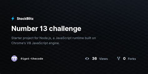 Number Challenge Stackblitz