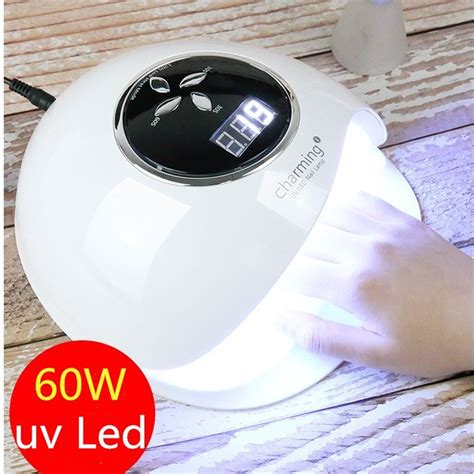 最新款60W大功率 美甲燈 光療機 光療機 LED感應光療燈 UV光療機烤燈 雙手美甲機 蝦皮購物
