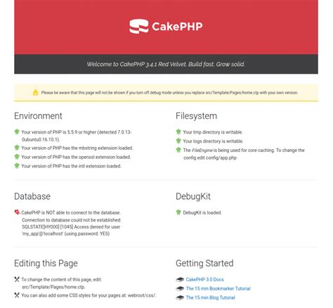 Cakephp 3 Installation The Cake Shop