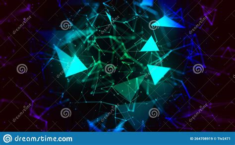 Abstract Background With Connecting Dots And Lines Network Connection