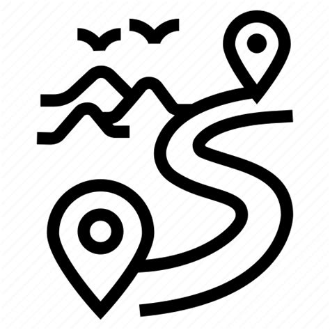 road pin map marker navigation location icon download on iconfinder