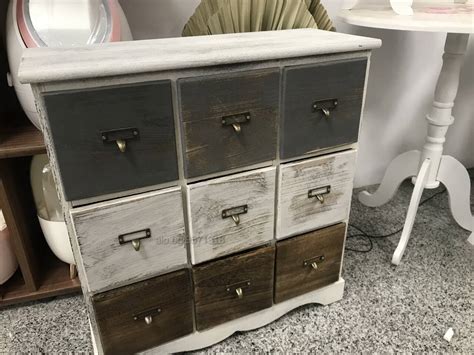 Дървено помощно шкафче с 9 чекмеджета Шкаф Мебели за дома и офиса Банкя Дървено помощн