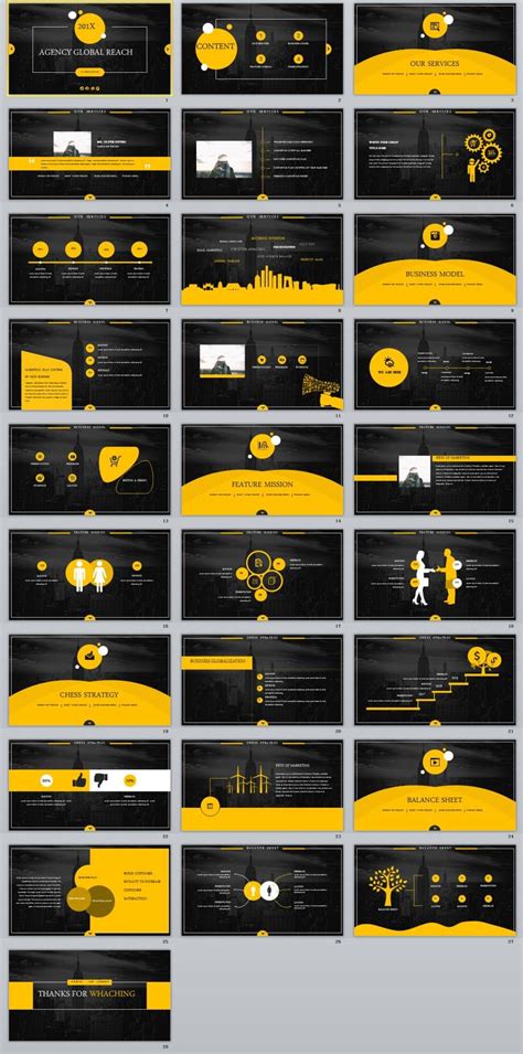 Ppt Template Yellow