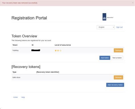 Recovery Token Removal Fails Issue OpenConext Stepup SelfService GitHub