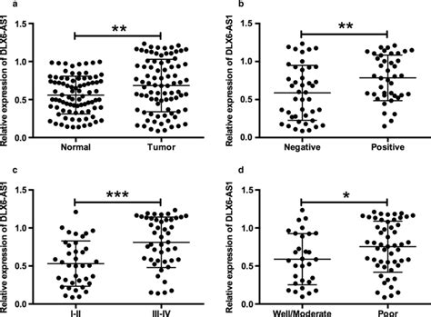 Up Regulation Of Lncrna Dlx6 As1 In Pancreatic Cancer Tissues A The
