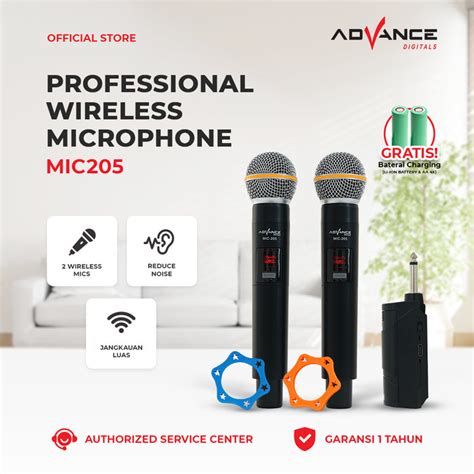 Promo Advance Microphone Double Wireless MIC 205 Jakarta Utara Advance Digitals Store1