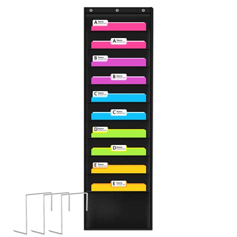 Premium Hanging File Folder Organizer 10 Pockets And 3