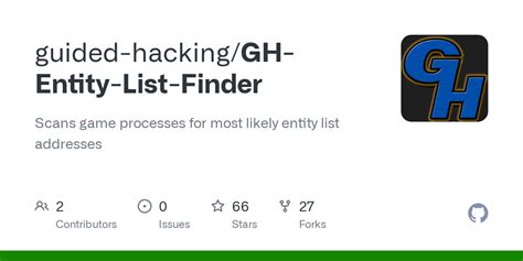 GitHub Guided Hacking GH Entity List Finder Scans Game Processes For