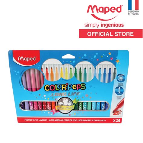 Maped Long Life Color Peps Felt Pens Colors Felt Tip Markers Colored Markers