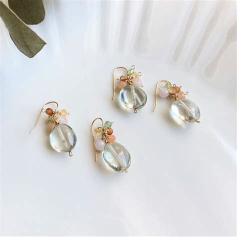 14kgf 綠色紫水晶 耳環 耳夾 二月誕生石 17select Hina Jewelry ｜耳環耳夾耳骨夾人氣榜 Pinkoi